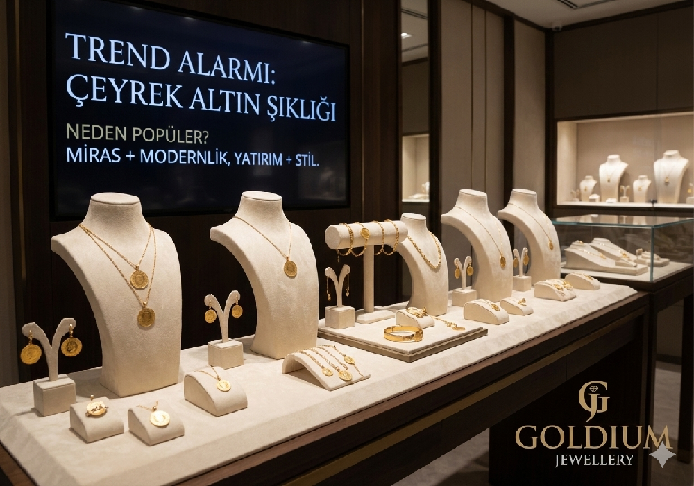 Çeyrek altınlı takılar neden trend oldu?. Goldium Jewellery